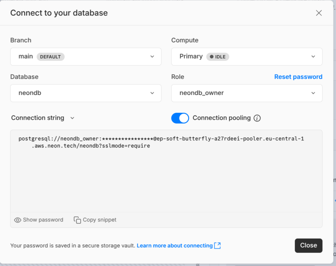 Neon Serverless PostgreSQL Connection Guide | DBConvert Streams Docs