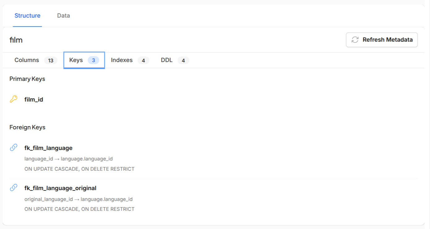 Examining Table Structure | DBConvert Streams Docs